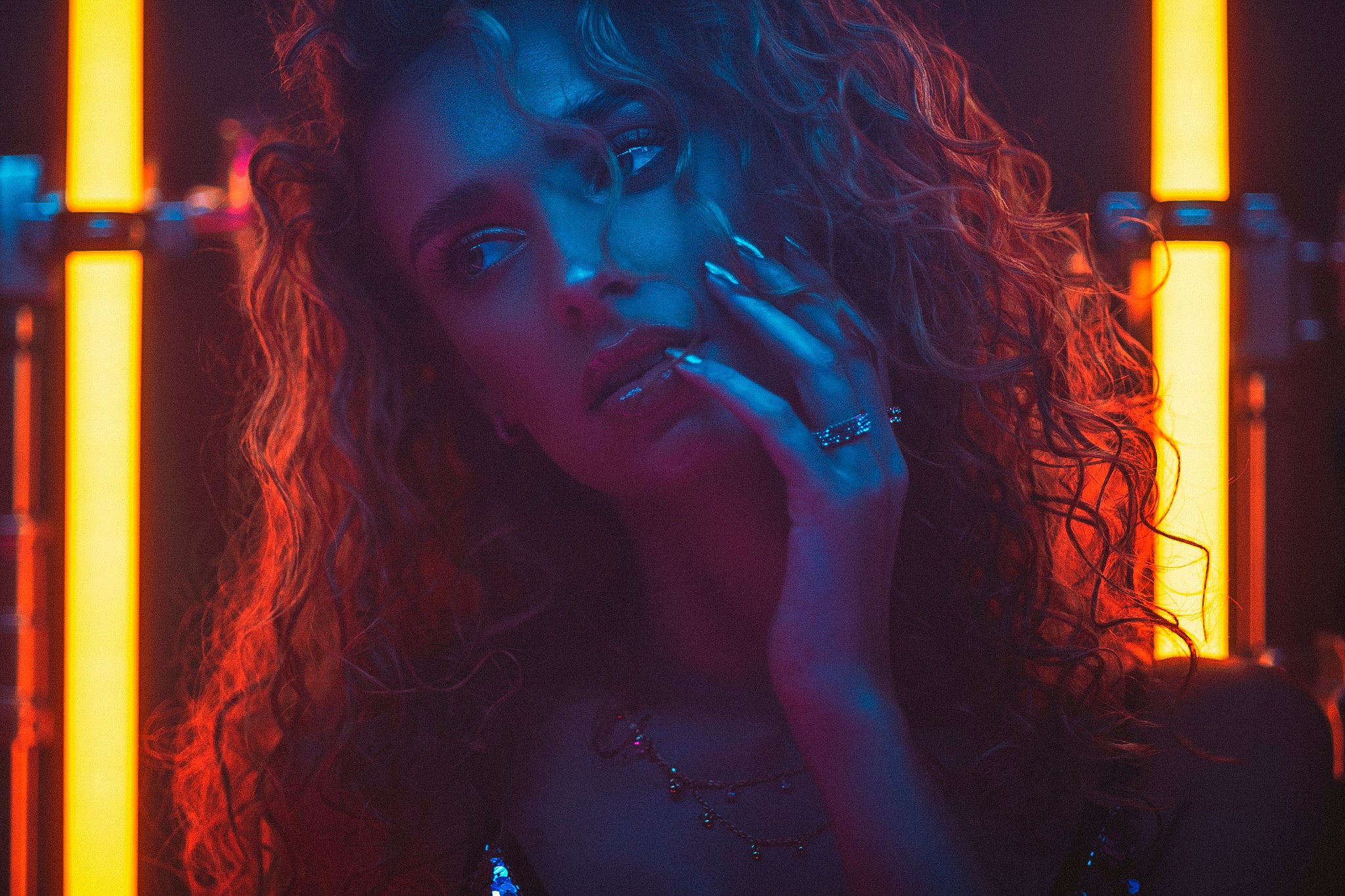 Using RGB Rainbow LED Tubes as Props for Portraiture & Beauty with Jak