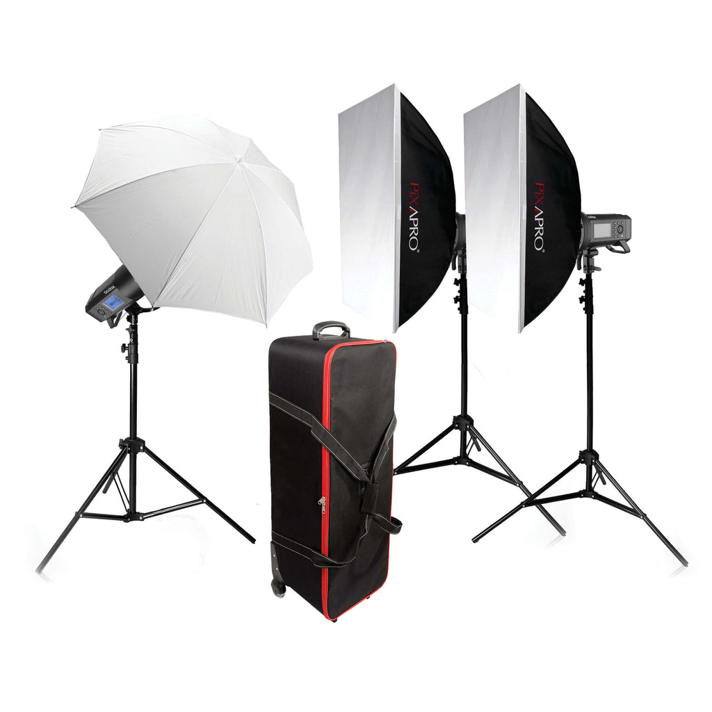 AD400Pro Three Studio Flash Photography Kit