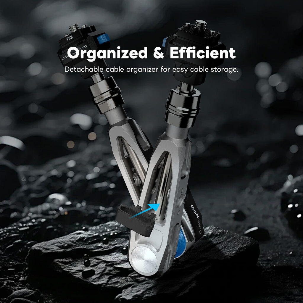 DigitalFoto 11-Inch Magic Arm with F22 Quick-Release Plate - Glacier Silver