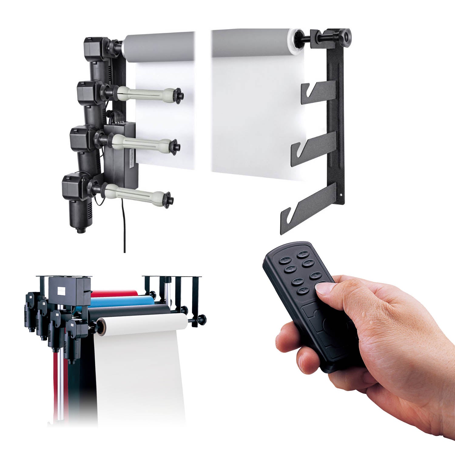 PixaPro Motorised Backdrop System & Wireless Remote -Drive Set